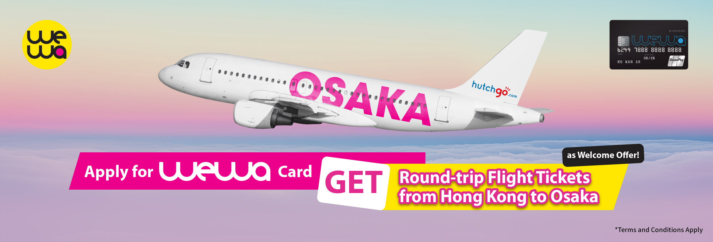 Apply WeWa UnionPay Credit Card and get Round-trip Flight Tickets from ...